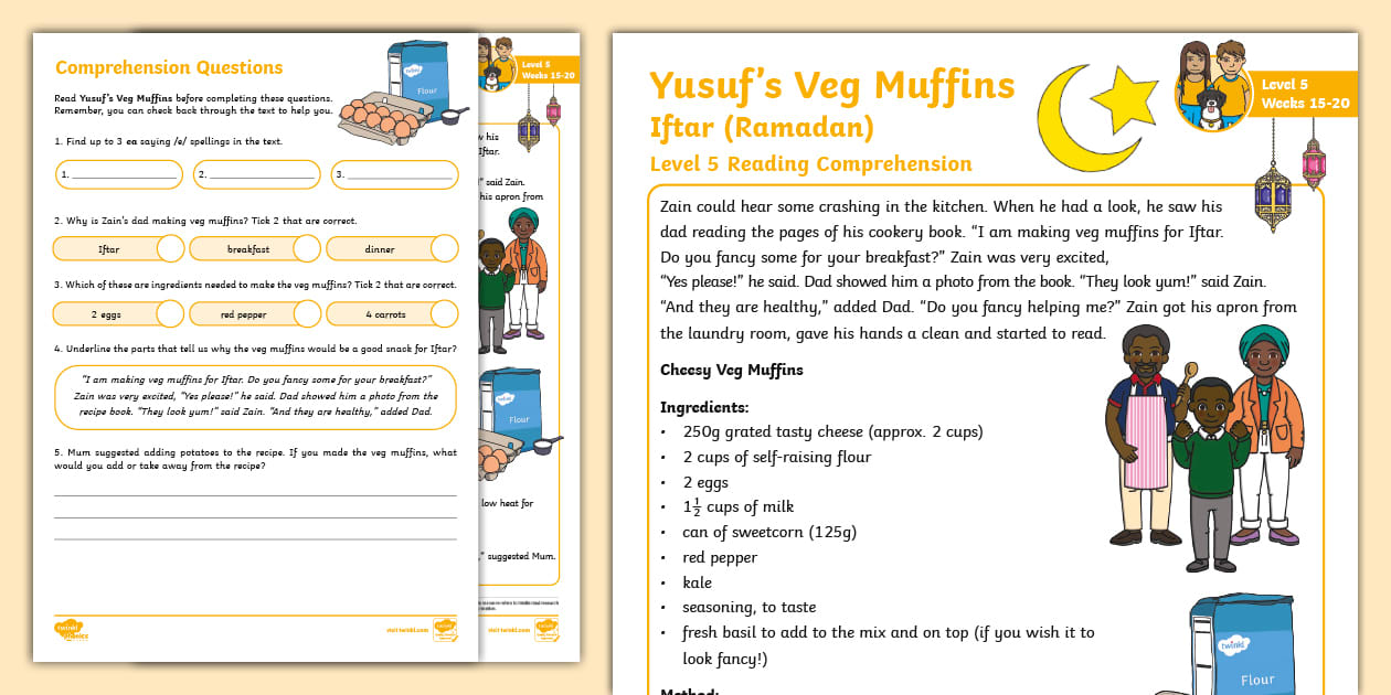 Level 5 Ramadan Reading Comprehension- Primary Resources