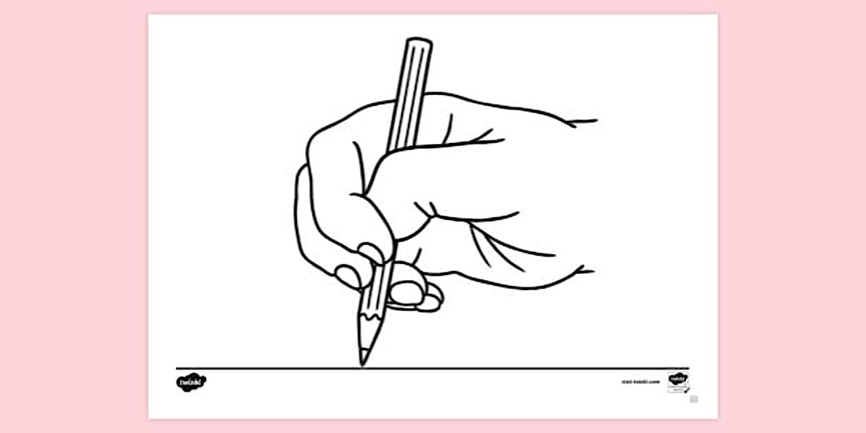 Thumb Tuck Pencil Wrap Colouring Sheet | Colouring Sheets