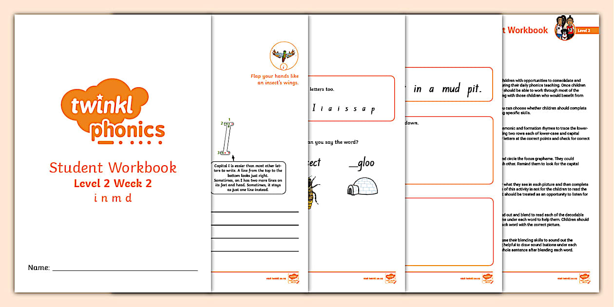 Twinkl Phonics: Level 2: Week 2 Workbook - Twinkl