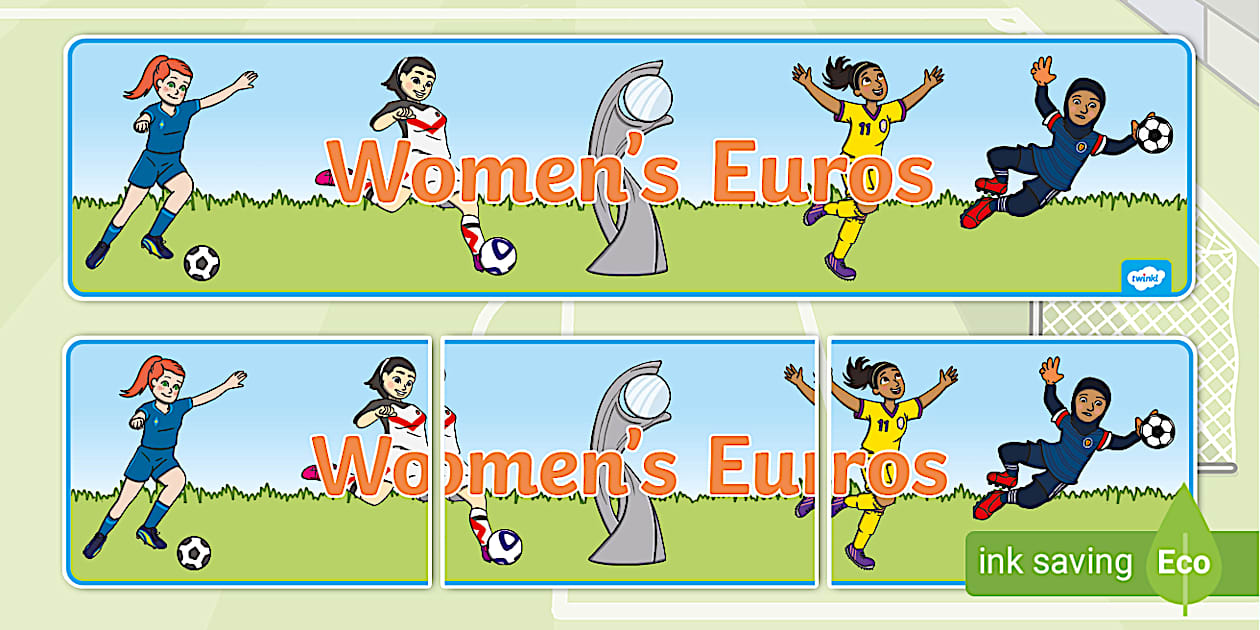Women's Euros Display Banner (Teacher-Made) - Twinkl