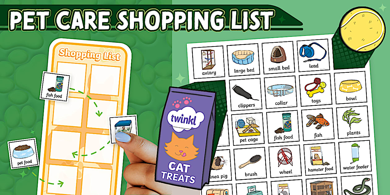 * NEW * Pet Care Shopping List - Primary Resources