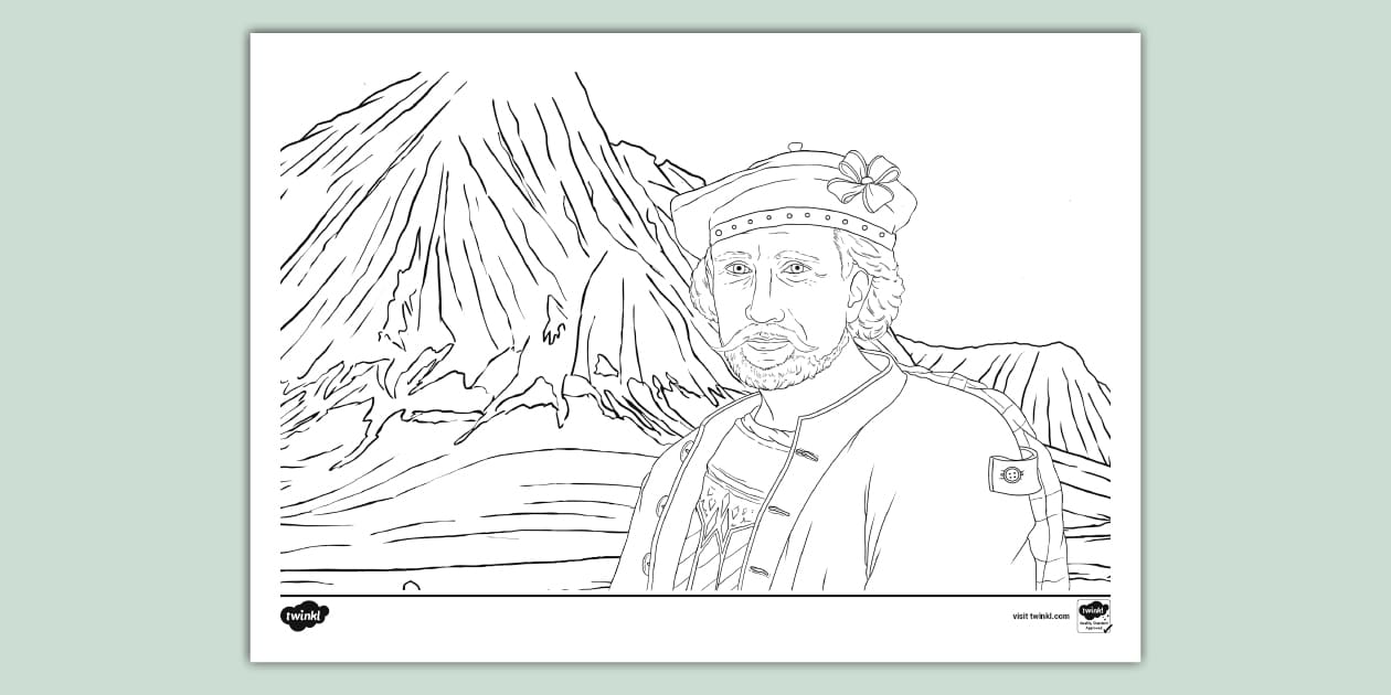 Rob Roy MacGregor Colouring Sheet (Teacher-Made) - Twinkl