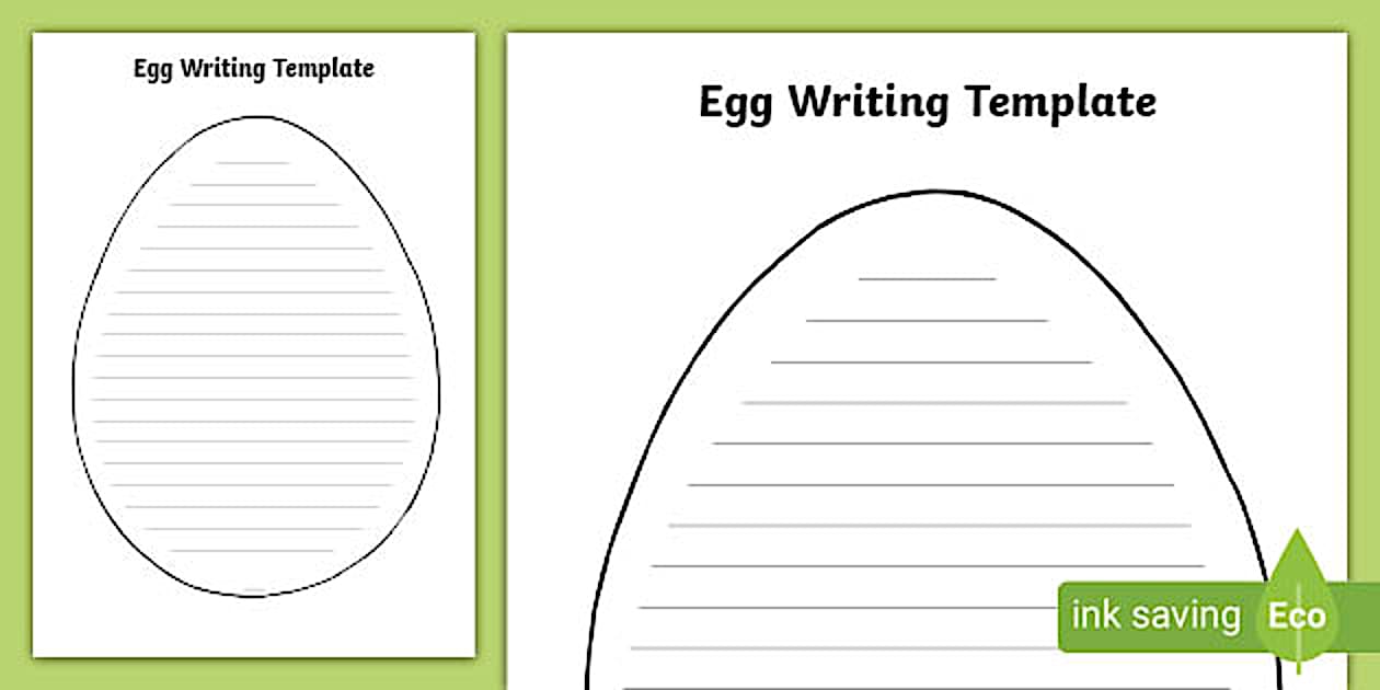 Egg Writing Template - Twinkl - KS1