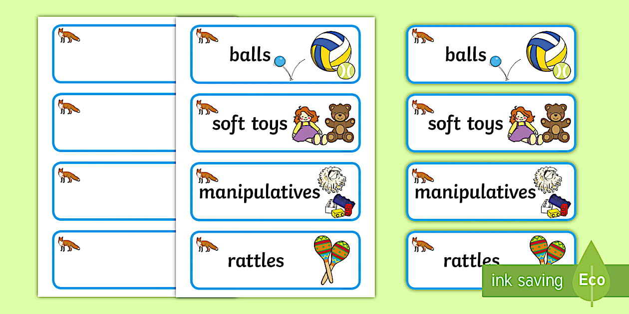 Fox Themed Editable Additional Resource Labels - Twinkl