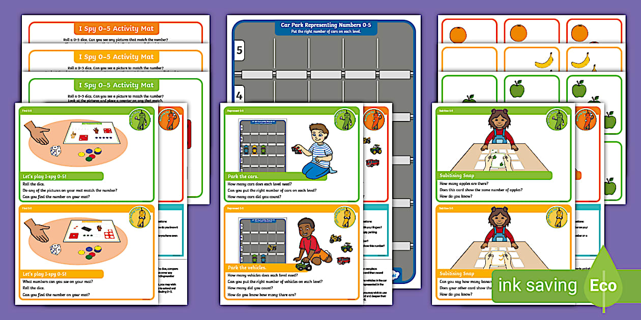 👉 Find, Subitise and Represent 0-5 Chilli Challenges Pack