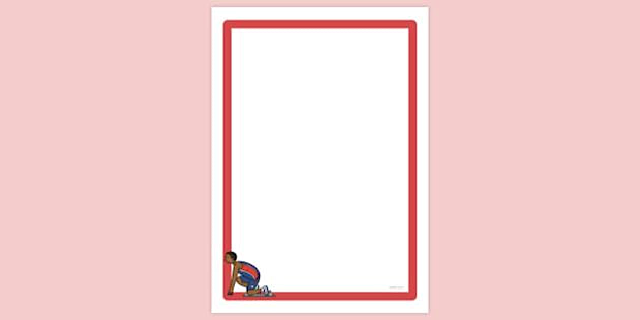 Athlete Page Border | Page Borders | Twinkl (teacher made)