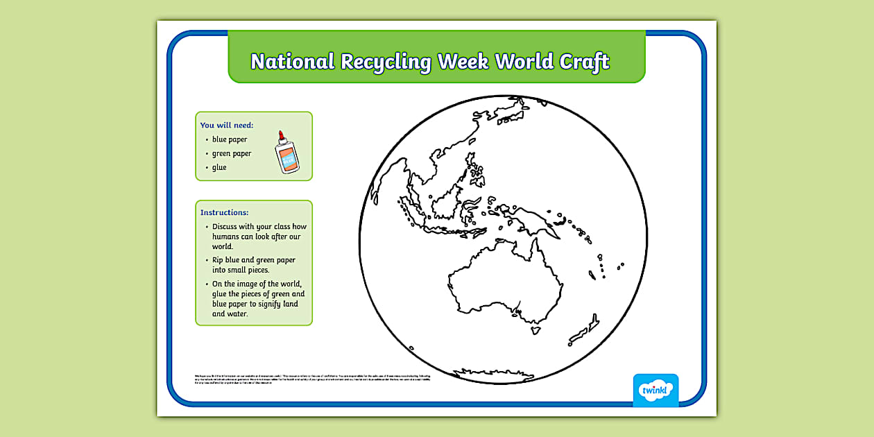 National Recycling Week - World Craft (teacher made)