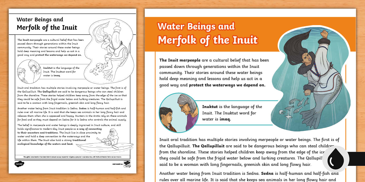 FREE! - Water Beings and Merfolk of the Inuit Fact File