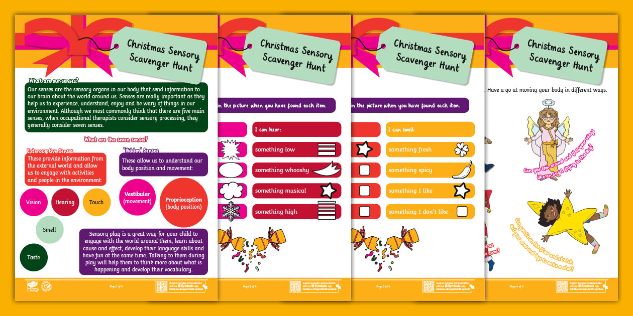 Christmas Sensory Scavenger Hunt