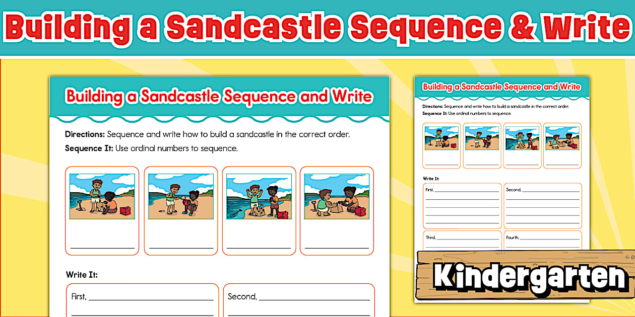Building a Sandcastle Sequence and Write Worksheet