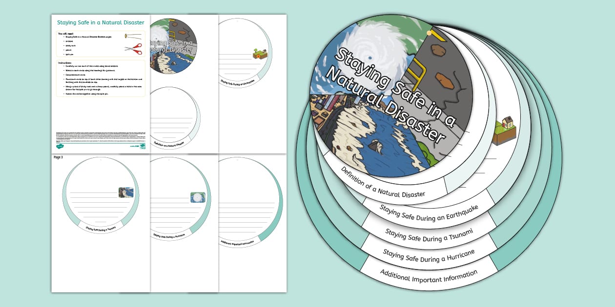 Staying Safe in a Natural Disaster Circles Booklet - Twinkl