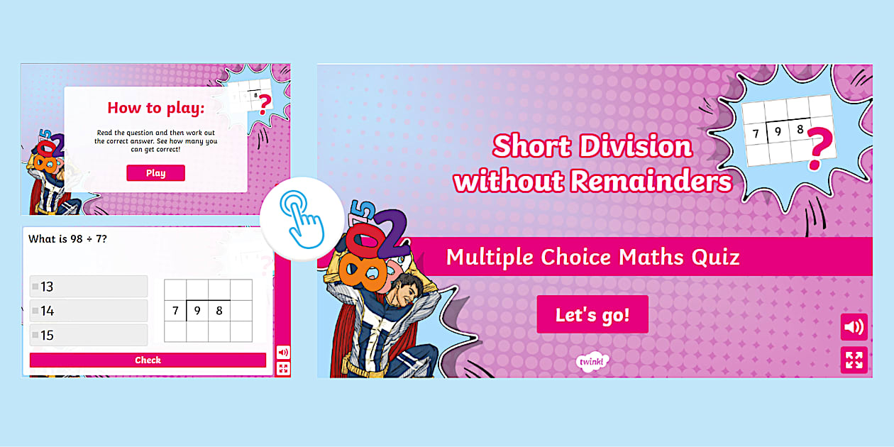 👉 Short Division without Remainders Maths Quiz - KS2 Revision