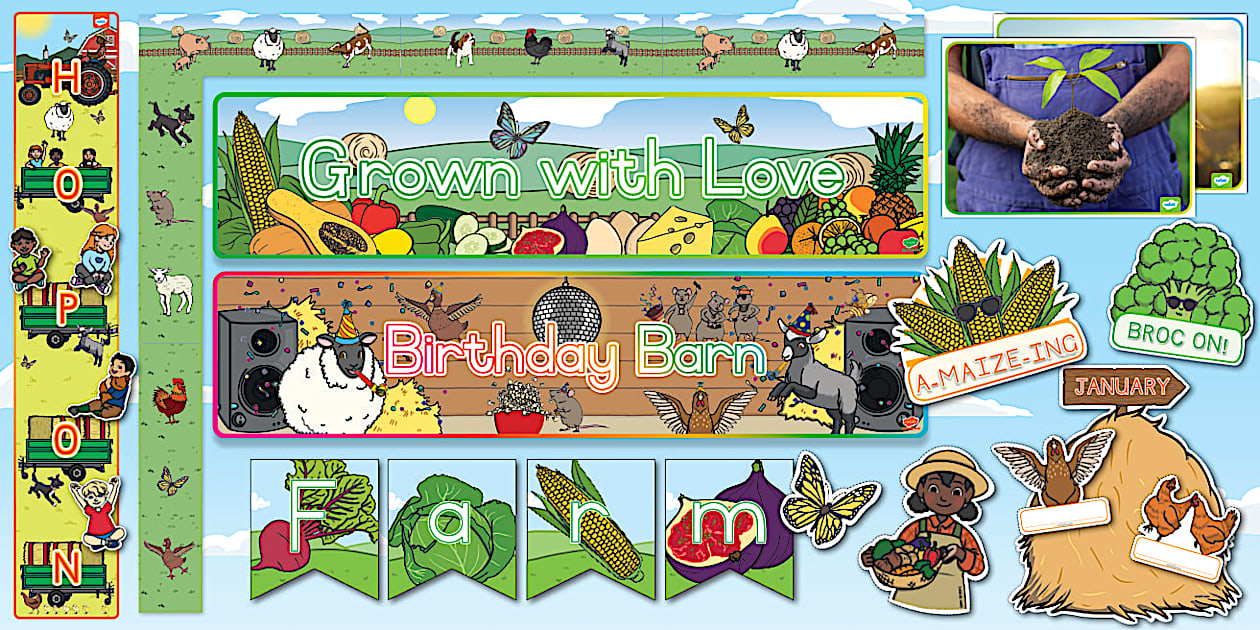 Classroom Themed Decor Resource Pack - On the Farm - Twinkl