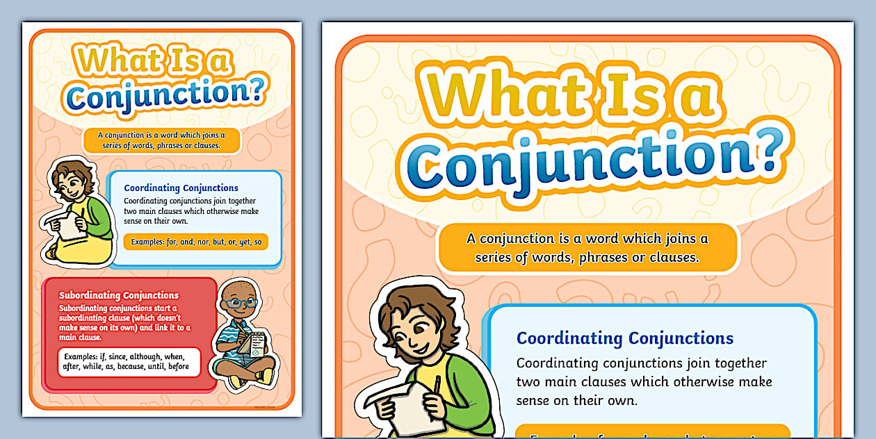 What Is a Conjunction? Display Poster (teacher made)