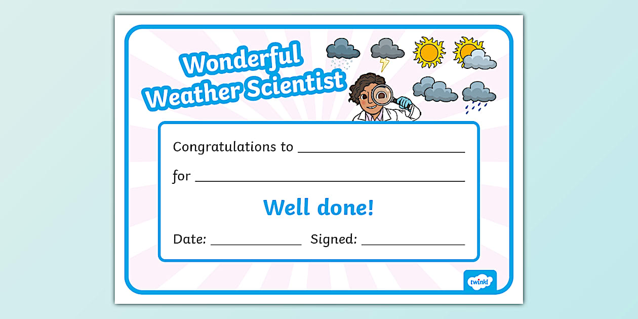 Themed Scientist Certificate (Teacher-Made) - Twinkl