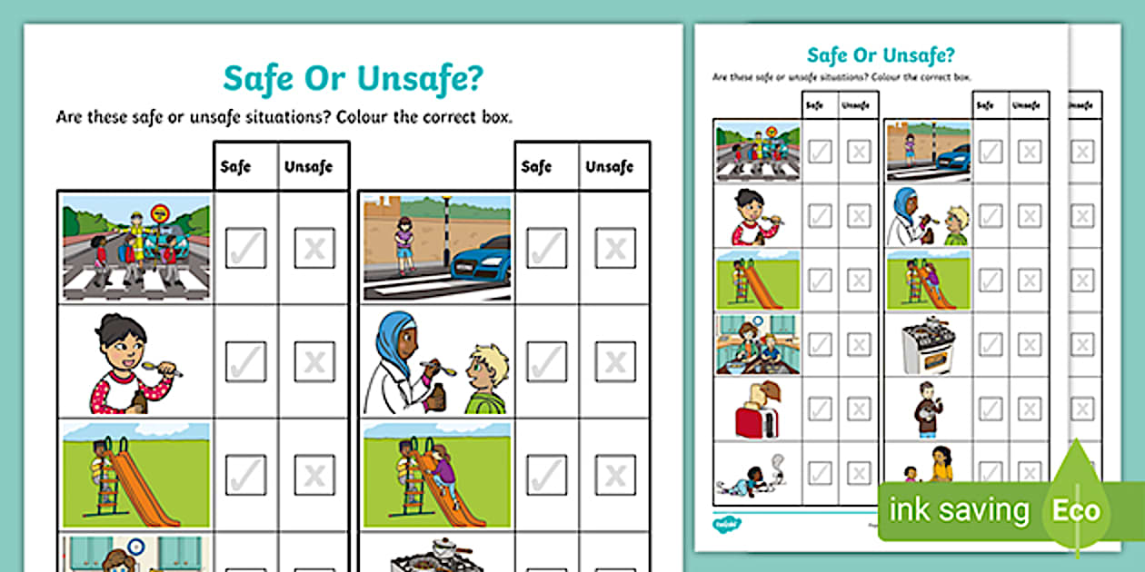 Safe and Unsafe Activity (teacher made) - Twinkl