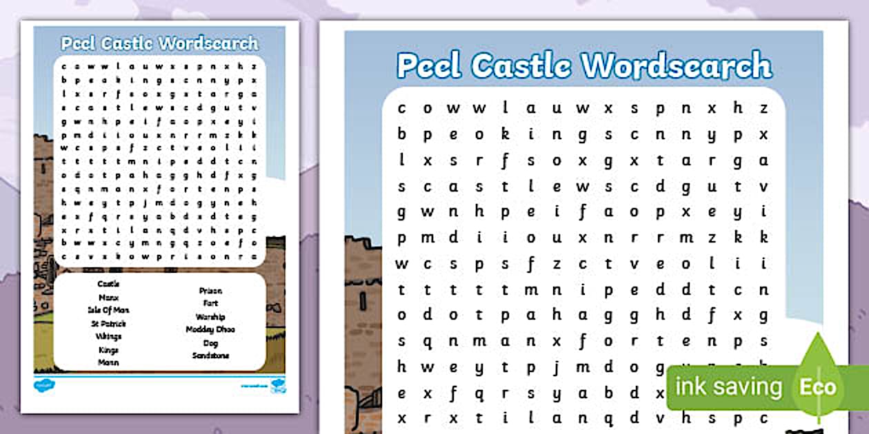 Peel Castle Wordsearch (l'enseignant a fait) - Twinkl