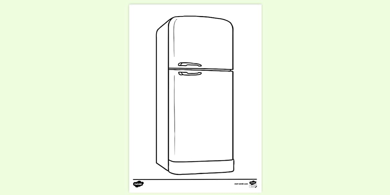 Vintage Fridge Colouring | Colouring Sheet (Teacher-Made)
