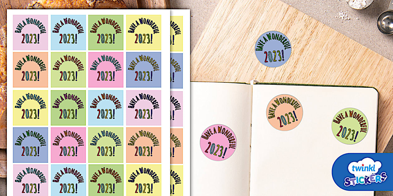 Have a Wonderful 2023 - New Year Celebration Stickers