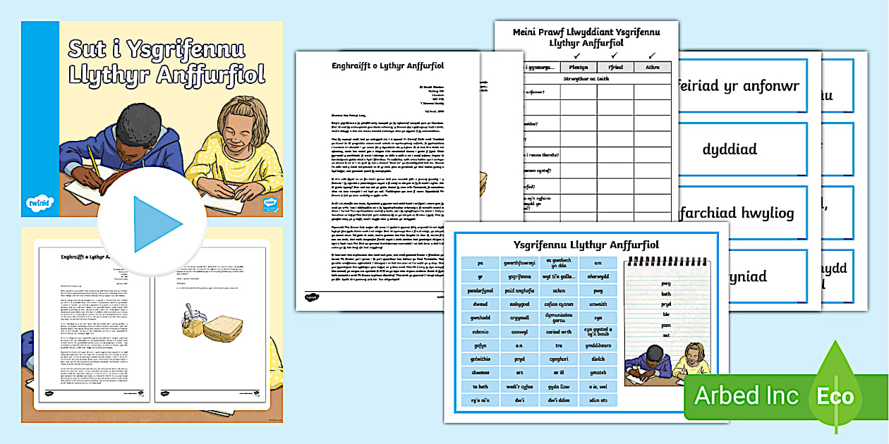 Pecyn Ysgrifennu Llythyr Anffurfiol (teacher made) - Twinkl