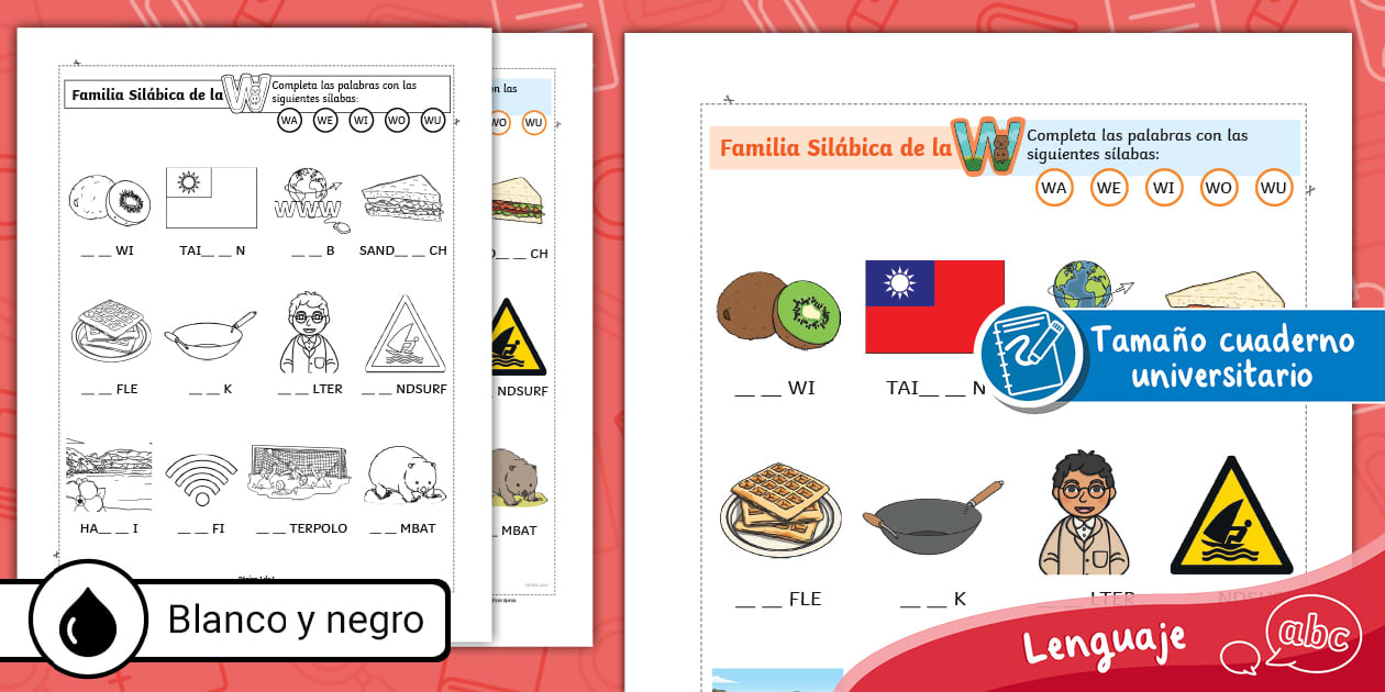 Sílaba Inicial | Lenguaje | Familia Silábica | 1º básico | W