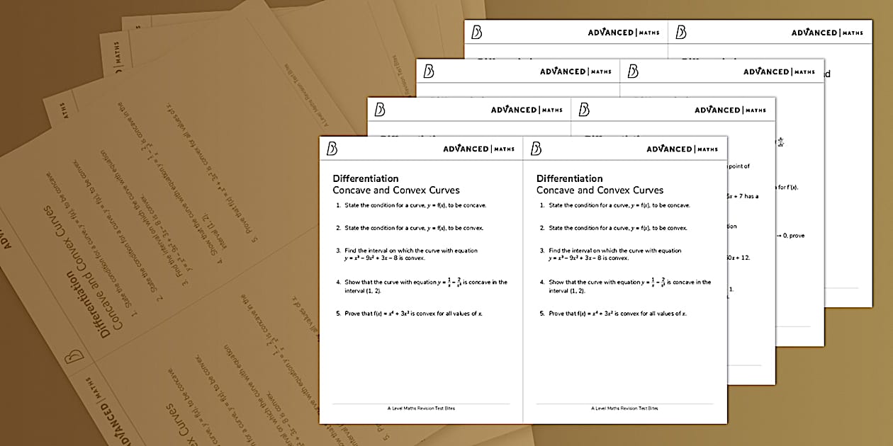 👉 A Level Differentiation Test Bites (teacher made)