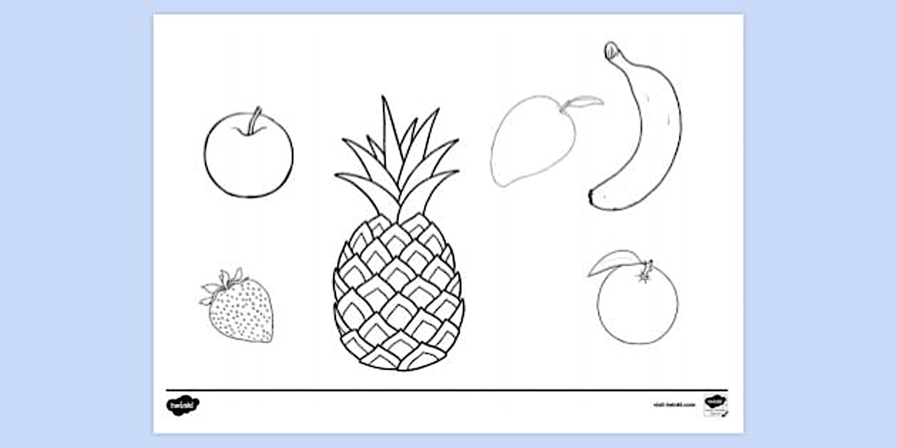 Fruit Colouring Sheet - Colouring Sheets (teacher made)