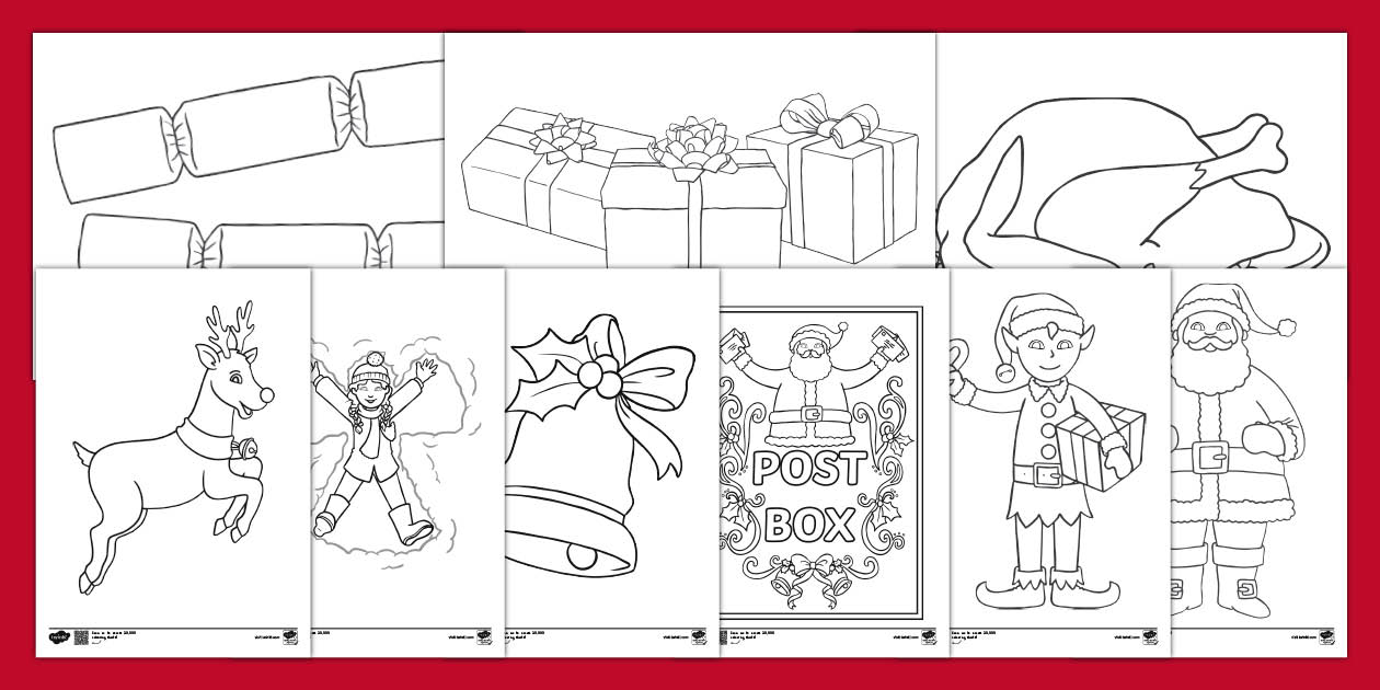 Colouring Templates - Christmas Activities - Adults and Kids