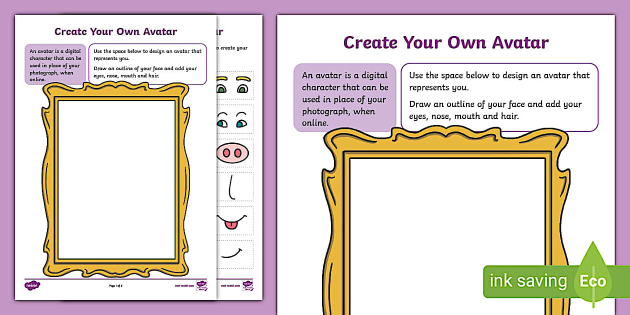 Create Your Own Avatar - Twinkl KS1 - Computing - Twinkl