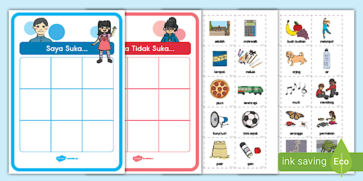 Editable Diri Saya - Suka dan Tidak Suka (teacher made)