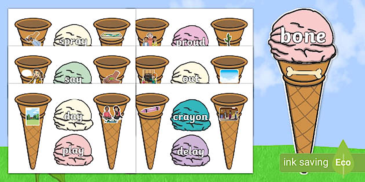 Phase 5 Build an Ice Cream (teacher made) - Twinkl