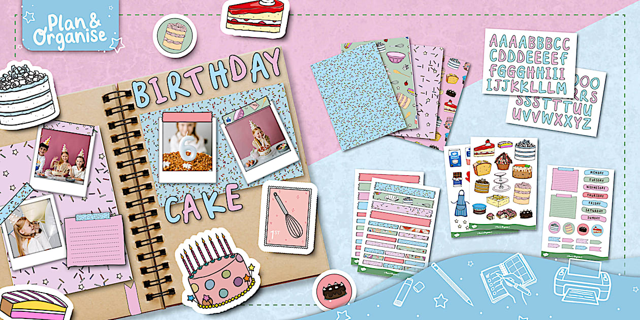 Cake | Printable Scrapbooking Kit - Twinkl