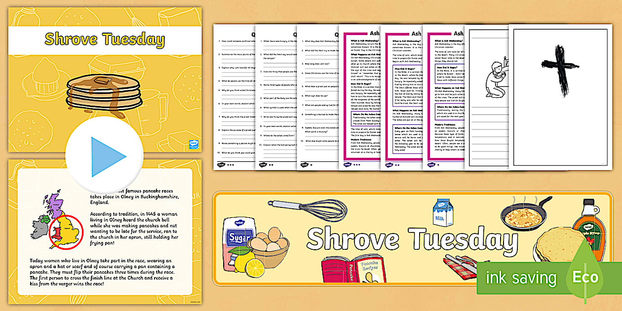CfE Shrove Tuesday and Ash Wednesday Second Level Resource Pack