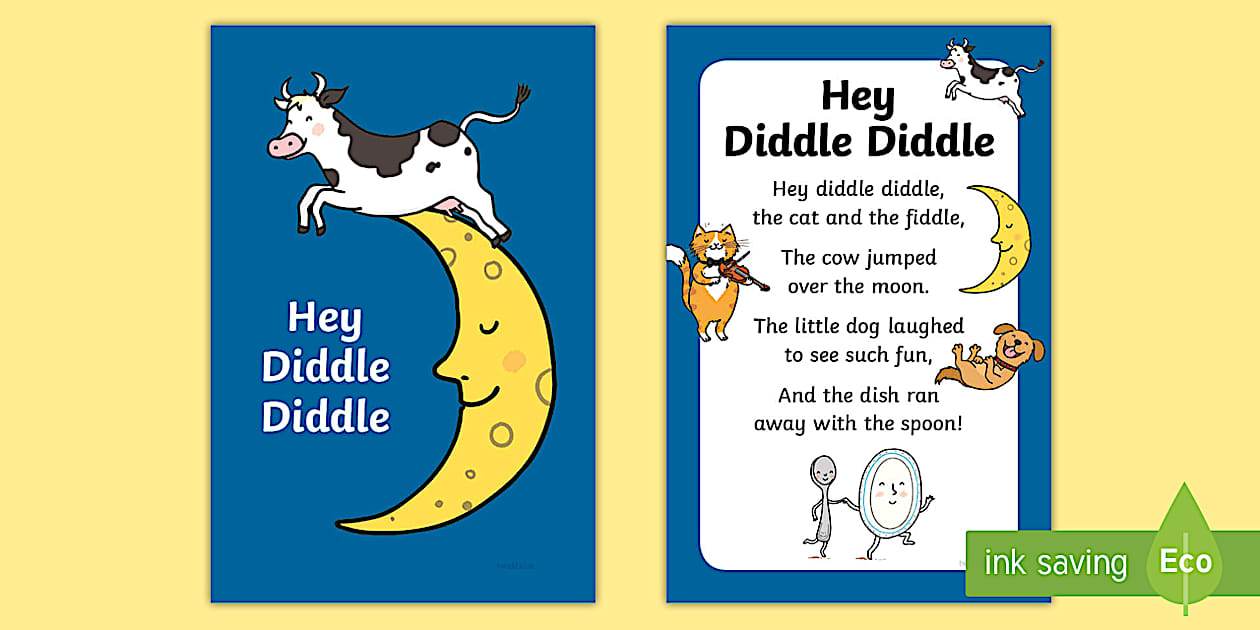 Hey Diddle Diddle Nursery Rhyme IKEA Tolsby/Fiestad Frame