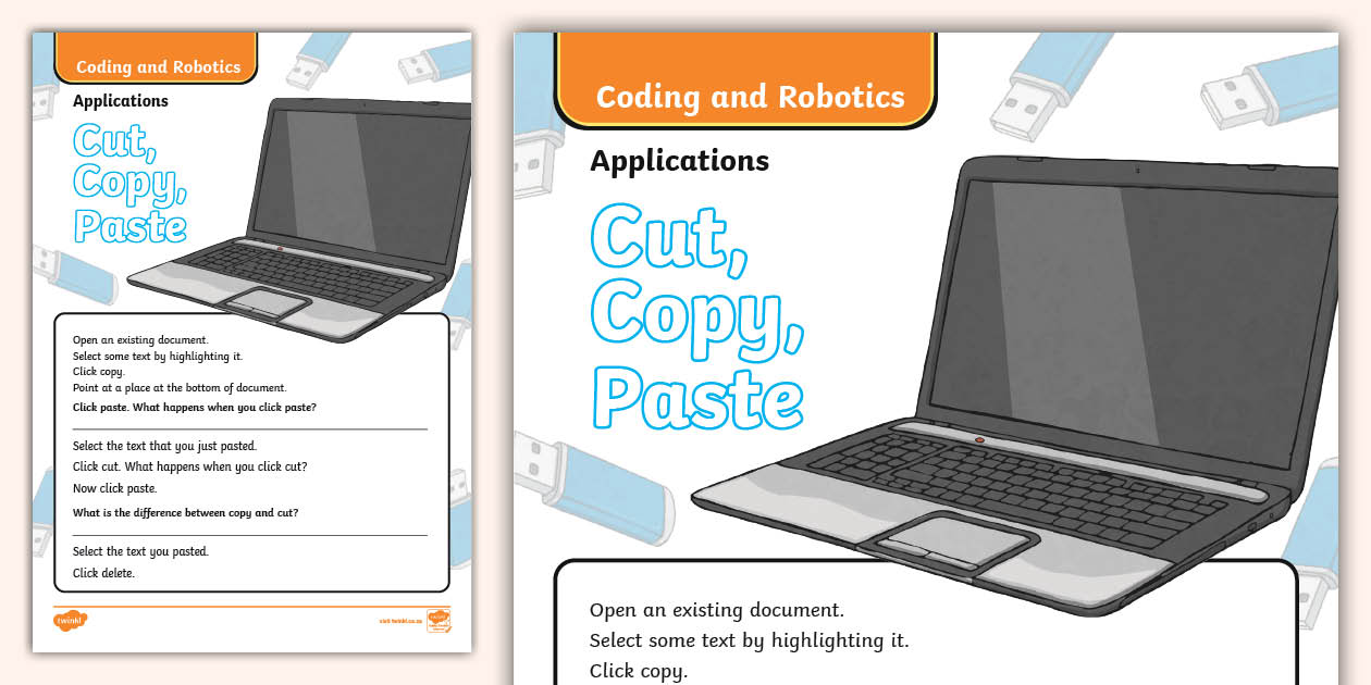 Robotics and Coding Applications Copy, Cut, Paste - Twinkl