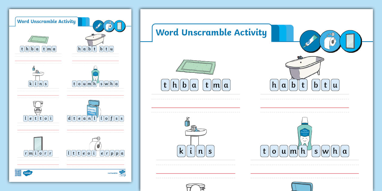 10 Teacher I Am Done | Bathroom Word Unscramble Activity