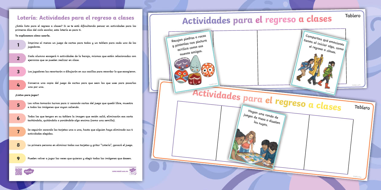 Regreso a clases - lotería (teacher made) - Twinkl