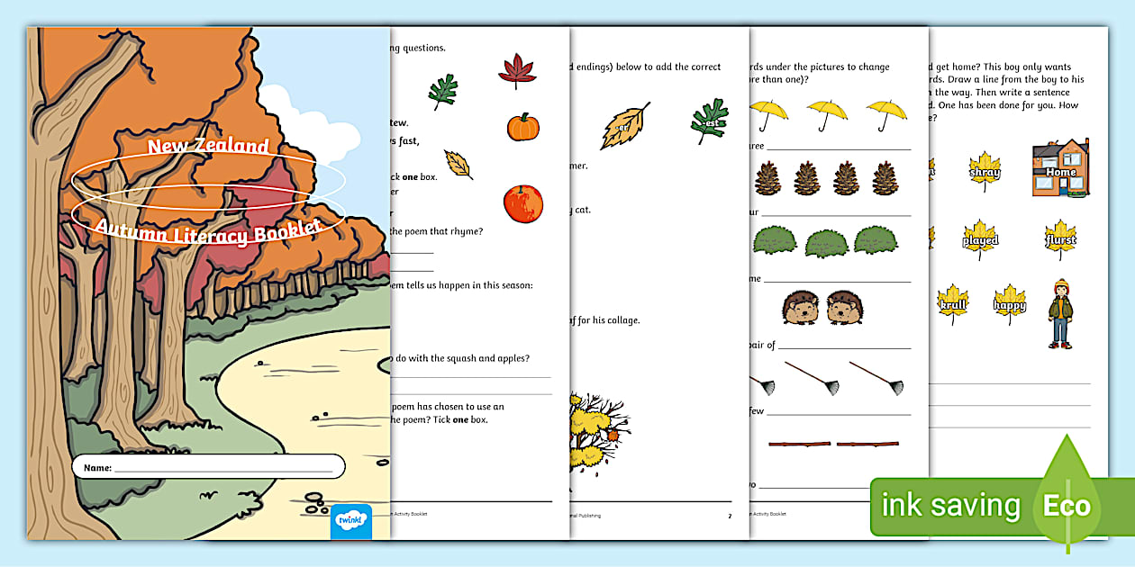 Level 1 Autumn Literacy Activity Booklet (teacher made)