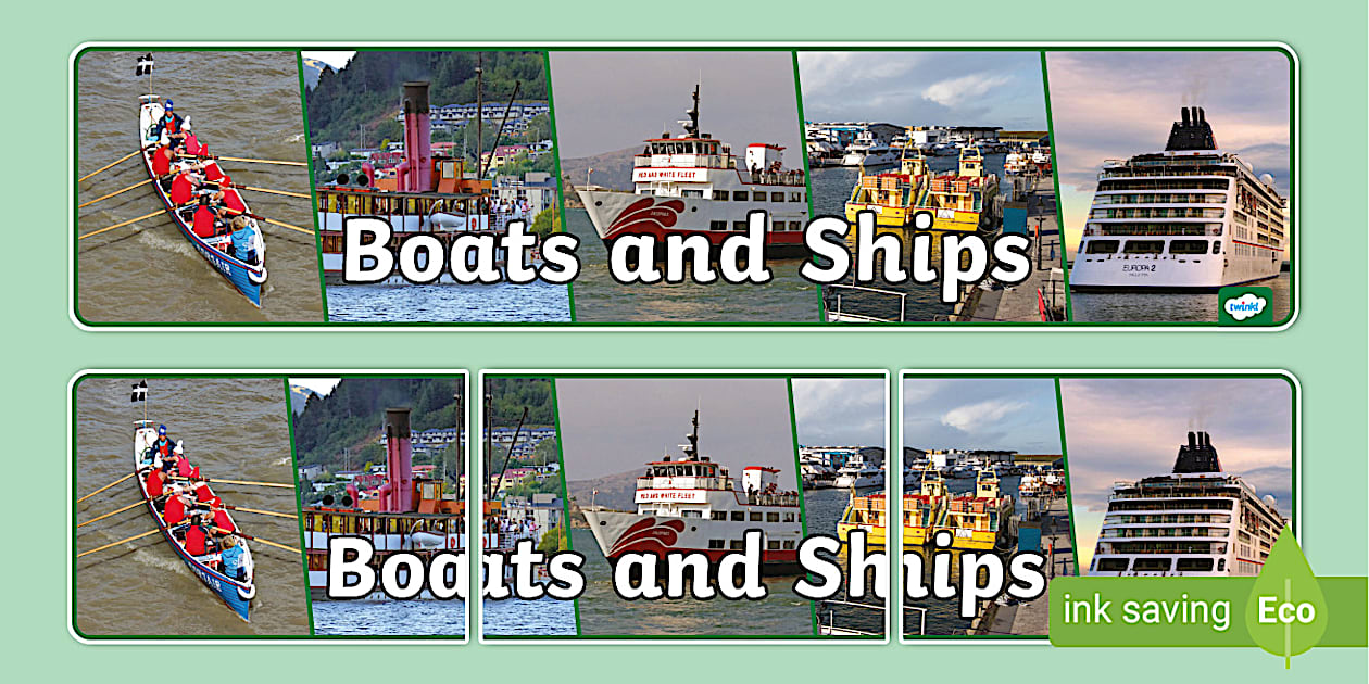 Boats and Ships Display Banner (Teacher-Made) - Twinkl