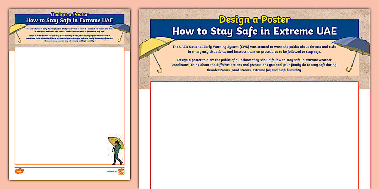 Design a Poster - How to stay safe in extreme UAE weather conditions