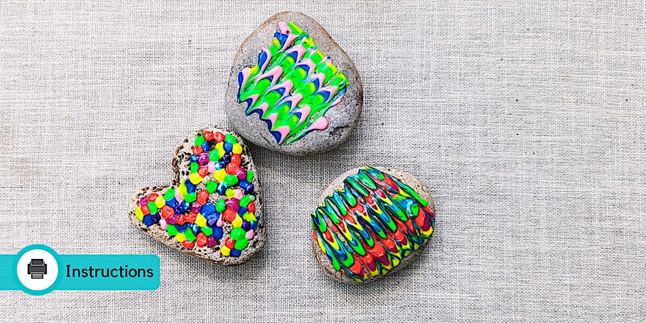 Puffy Painted Pebbles | Nature Crafts (teacher made)