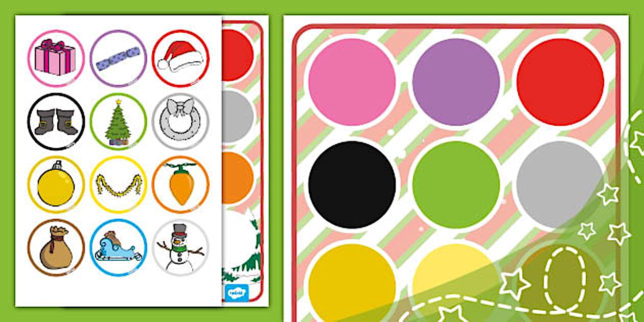 Christmas Colour Matching Game (l'enseignant a fait)