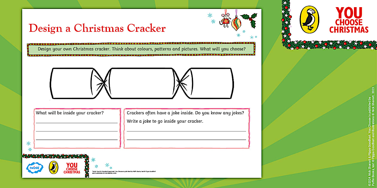 FREE! - You Choose Christmas: Design a Christmas Cracker Activity