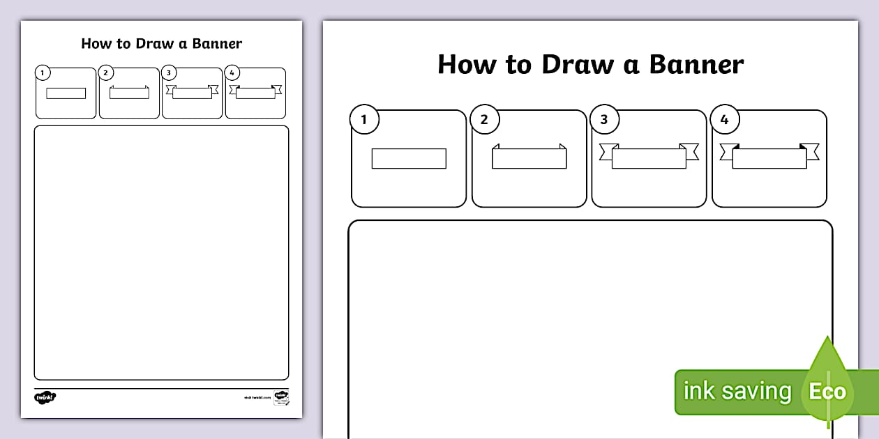 How to Draw a Banner Activity (Teacher-Made) - Twinkl
