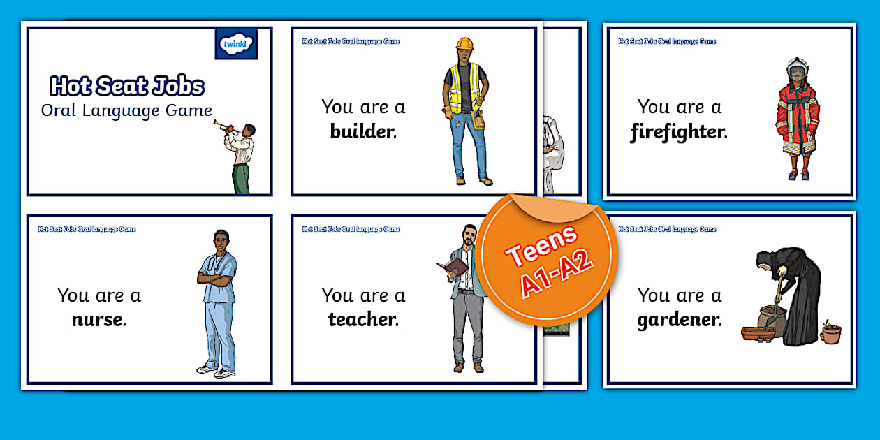 ESL Jobs Hot Seat Cards for Teens (Teacher-Made) - Twinkl