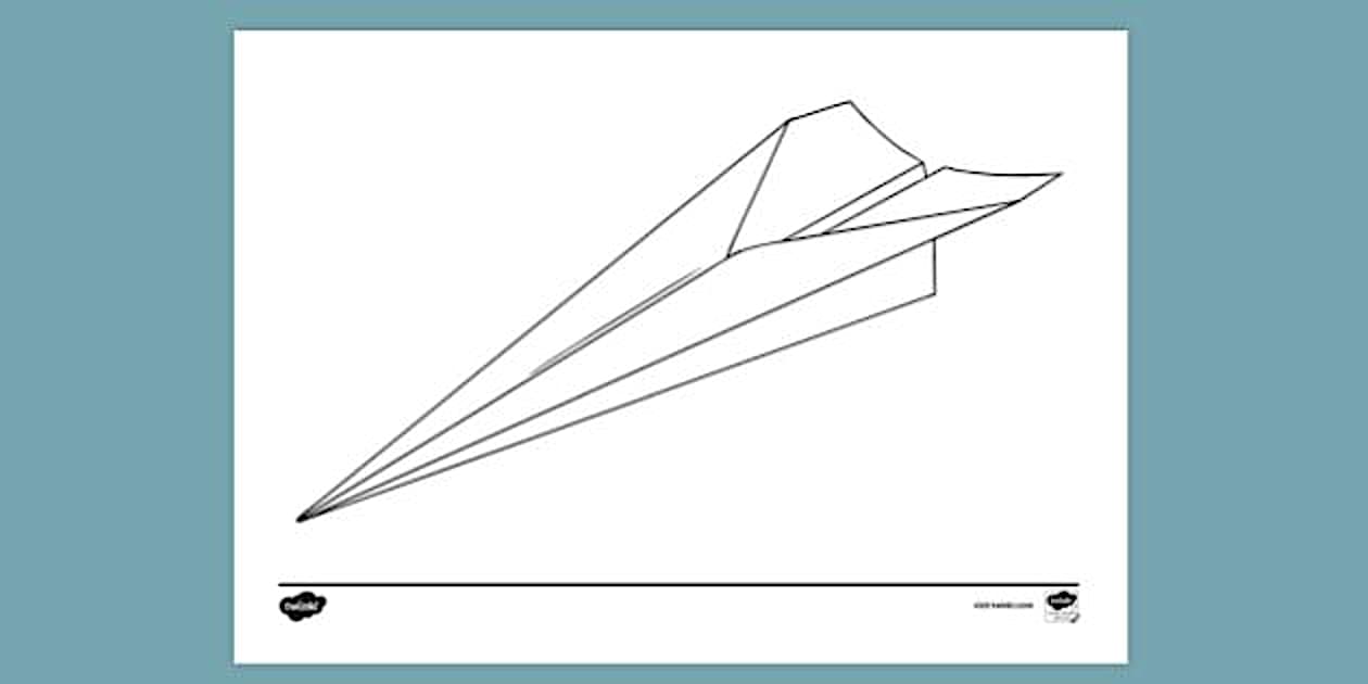Paper Plane Colouring | Colouring Sheet (Teacher-Made)