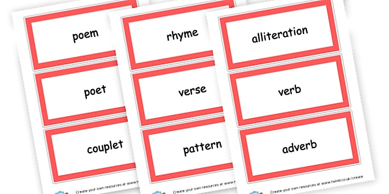 poetry vocabulary