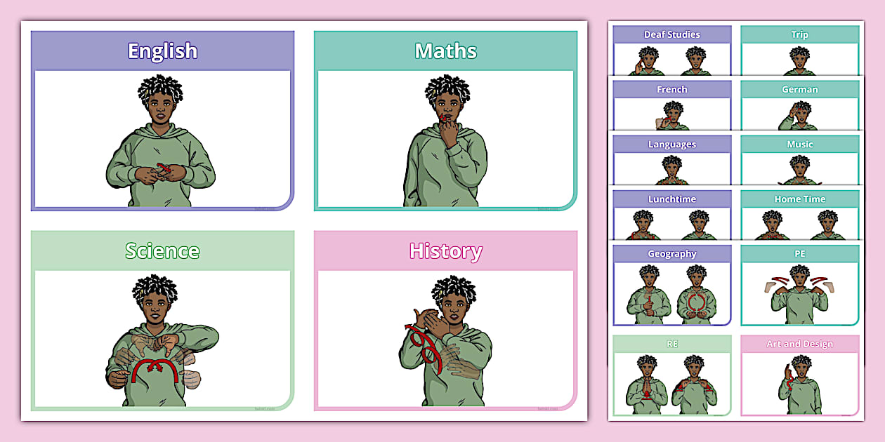 BSL Secondary Visual Timetable (teacher made) - Twinkl