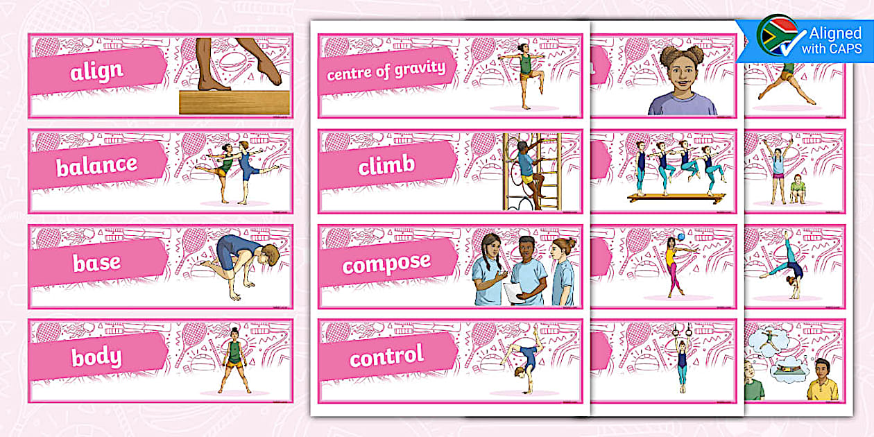 Grade 5 Term 3 Physical Education Gymnastics Word Cards