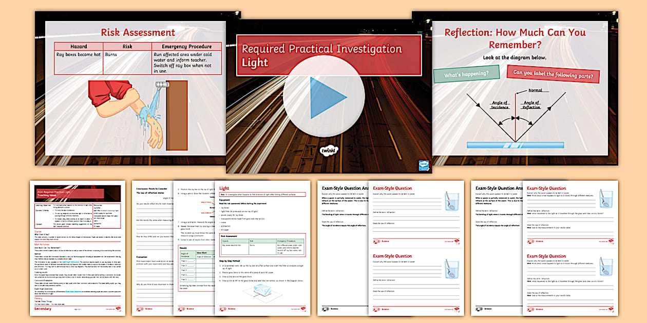 Required Practical Investigation: Light Activity - Twinkl
